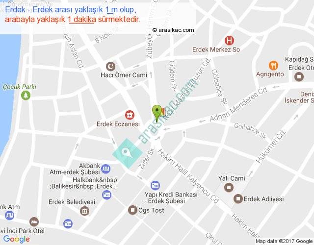 Erdek Erdek arası kaç km, saat