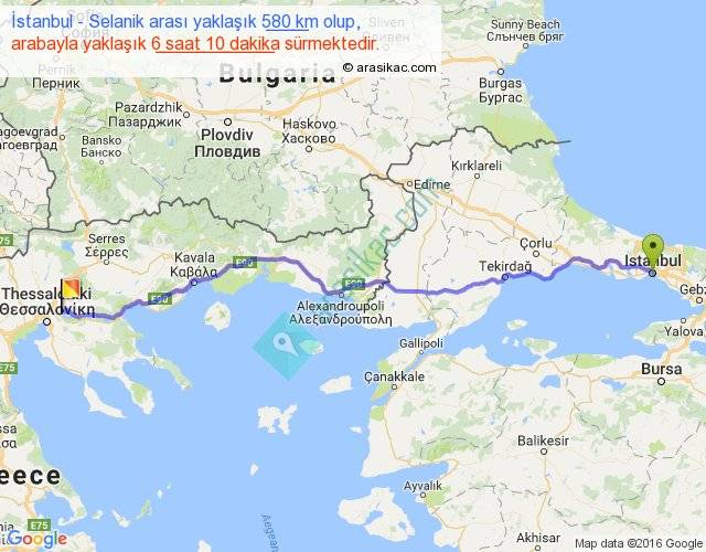 İstanbul Selanik arası kaç km, saat İstanbul Selanik arası kaç km, saat