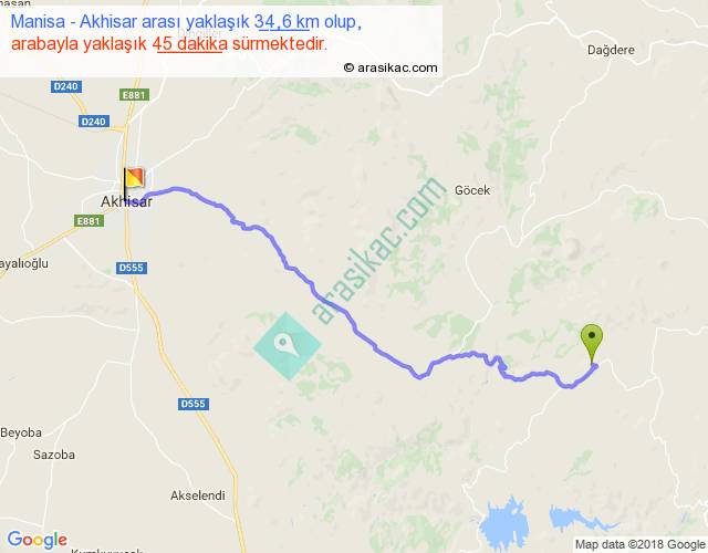 Manisa Akhisar arası kaç km, saat Manisa Akhisar arası kaç km, saat
