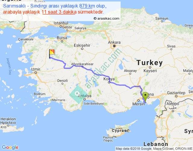 Sarımsaklı Sındırgı arası kaç km, saat