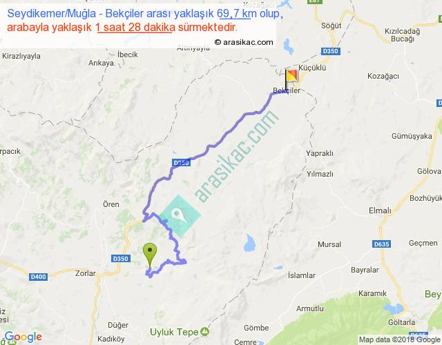 Seydikemer Muğla Bekçiler arası kaç km, saat Seydikemer Muğla Bekçiler arası kaç km, saat