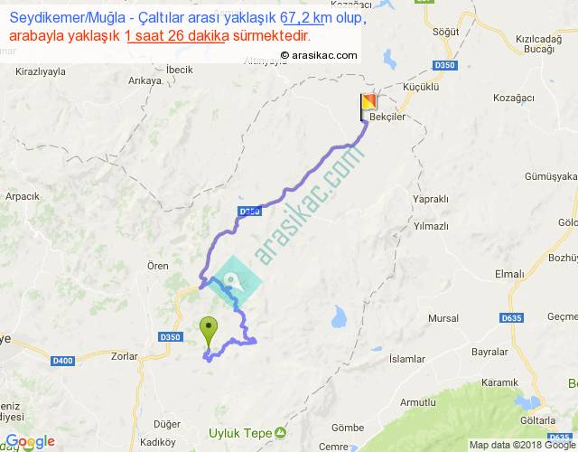 Seydikemer Muğla Çaltılar arası kaç km, saat Seydikemer Muğla Çaltılar arası kaç km, saat