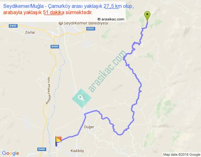 Seydikemer Muğla Çamurköy arası kaç km, saat Seydikemer Muğla Çamurköy arası kaç km, saat