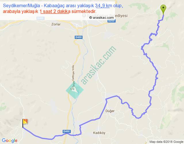 Seydikemer Muğla Kabaağaç arası kaç km, saat Seydikemer Muğla Kabaağaç arası kaç km, saat