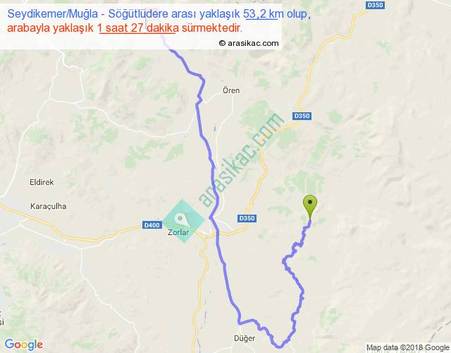 Seydikemer Muğla Söğütlüdere arası kaç km, saat Seydikemer Muğla Söğütlüdere arası kaç km, saat